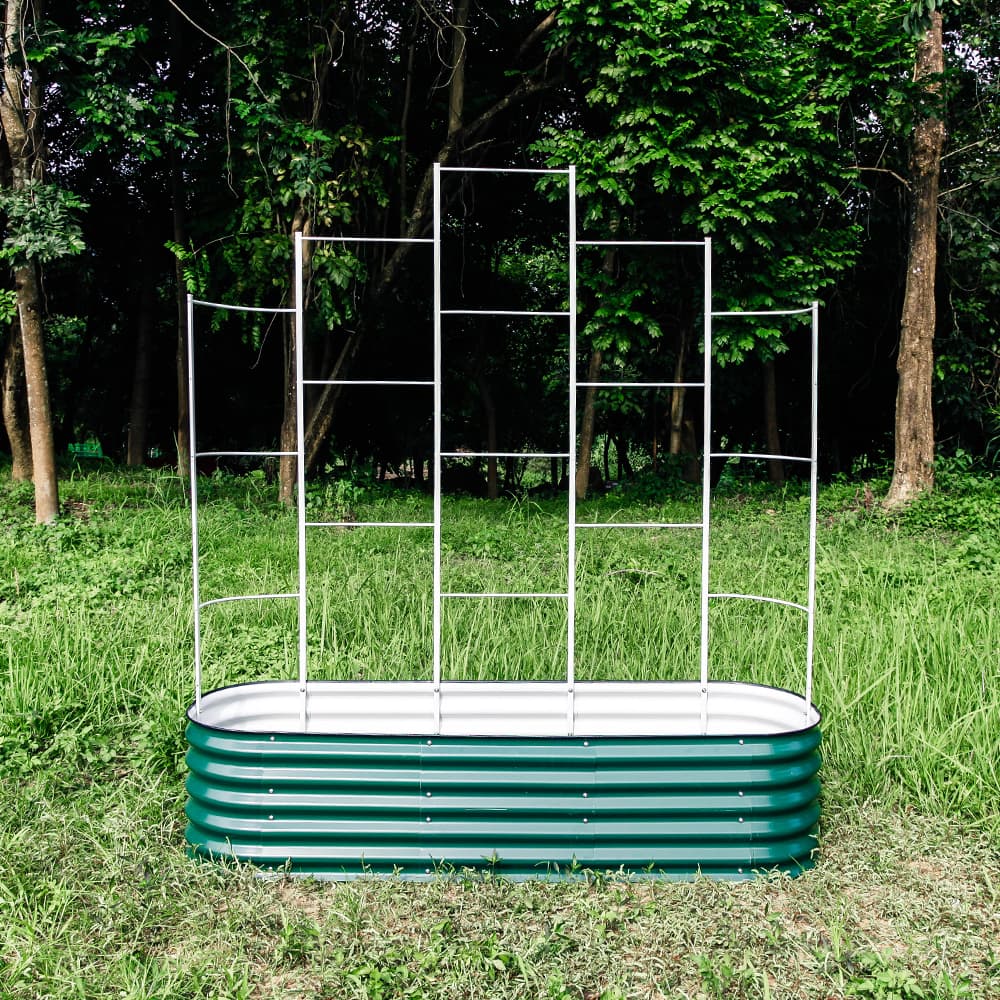 Wall Trellis for Raised Metal Garden Beds – Heartland Greenhouse and ...